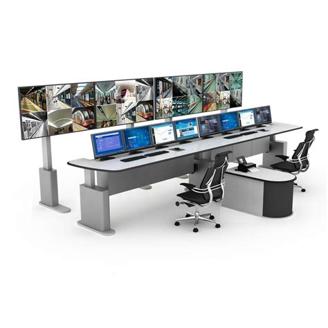 High End Network Operation Security Command Center Monitors Employee Workstation Console