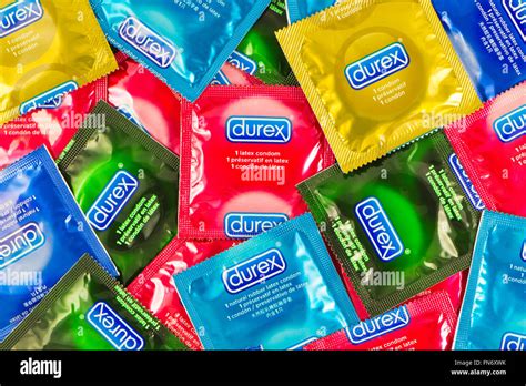 Durex Condoms Filling Up The Frame Stock Photo Alamy
