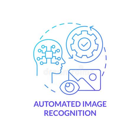 Automated Image Recognition Blue Gradient Concept Icon Stock Vector Illustration Of Pattern