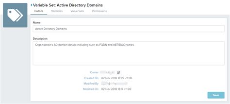 Configuring Variable Sets Buttonwood Help Centre