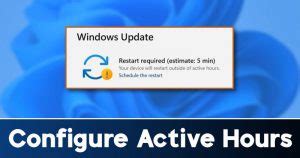 How To Setup Enable Active Hours In Windows