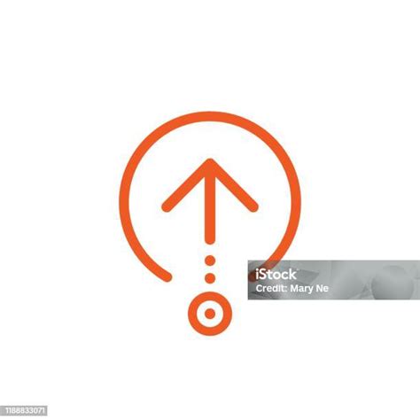 페이지를 스크롤하거나 픽토그램위로 스 와이프합니다 원 아이콘에서 빨간색 얇은 둥근 화살표 짐 내리기에 대한 스톡 벡터 아트 및 기타 이미지 Istock