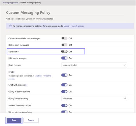 prevent users from deleting chat in microsoft teams