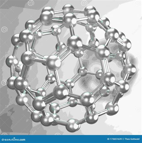 3d Carbon 60 Molecule Stock Image Illustration Of Molecule 173651639
