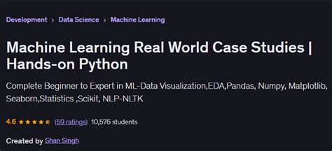 Machine Learning Real World Case Studies Hands On Python ~ Computer