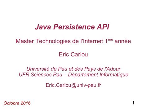 support cours de java persistence api jpa coursinfopdf