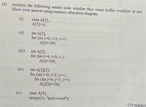 solved analyze the following source code whether they cause
