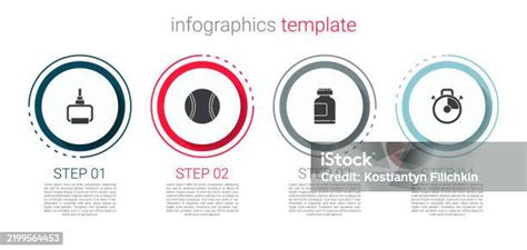 Tpx 루프 트레이닝 장비 테니스 공 스포츠 영양 및 스톱워치를 설정합니다 비즈니스 인포 그래픽 템플릿 벡터 건강한 생활방식에 대한 스톡 벡터 아트 및 기타 이미지 Istock