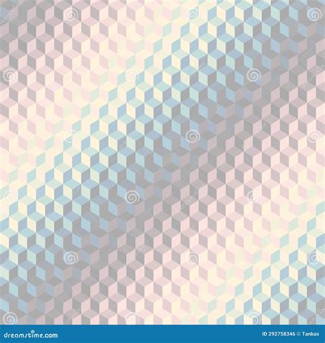 Geometric Seamless Pattern Of A Cubes In Low Poly Style Cubes Style Diagonal Gradient Stock
