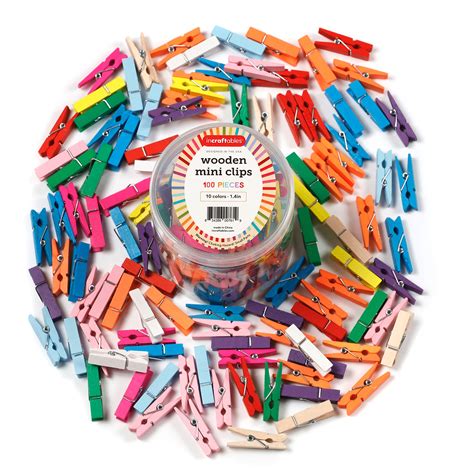 Incraftables Mini Clothes Pins For Crafts 100pcs Colored