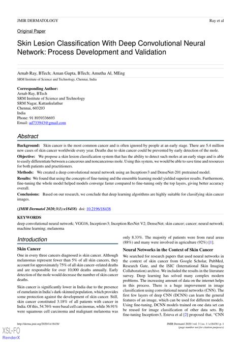 Pdf Skin Lesion Classification Deep Convolutional Neural Network Preprint