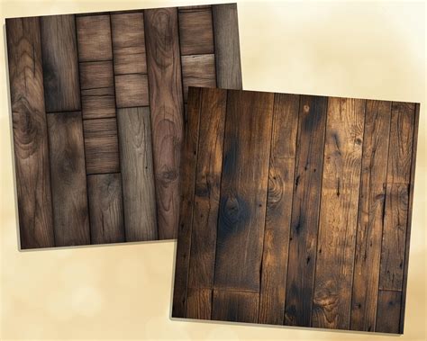 Printable Wood Grain Textures Digital Papers Rustic Wood Pages