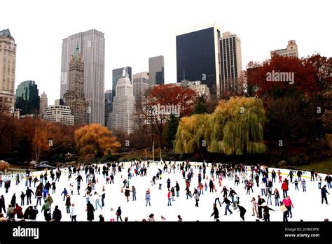 Iconic Wollman Rink A Public Ice Rink In Central Park Manhattan For
