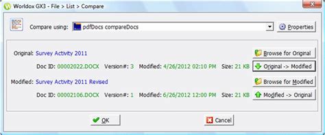 File List Compare Dialog