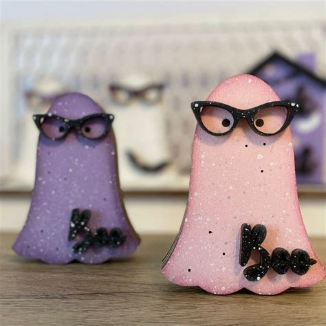 Nerdy Ghost Svg File Laser Cut File Glowforge Halloween Nerdy Ghost Boo Halloween