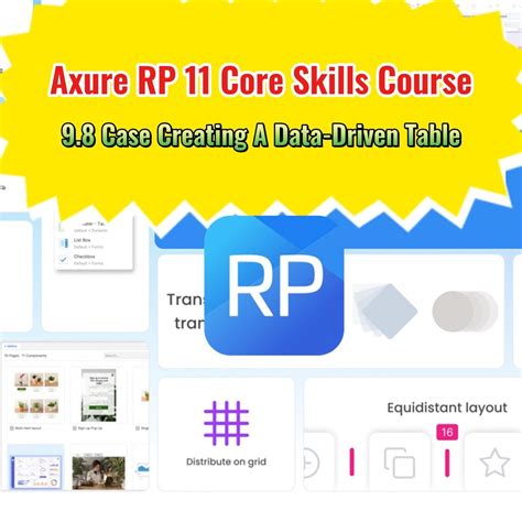 Axure Rp 11 Core Skills Course 98 Case Creating A Data Driven Table