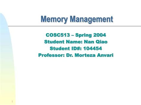 PPT Memory Management PowerPoint Presentation Free Download ID 3910764