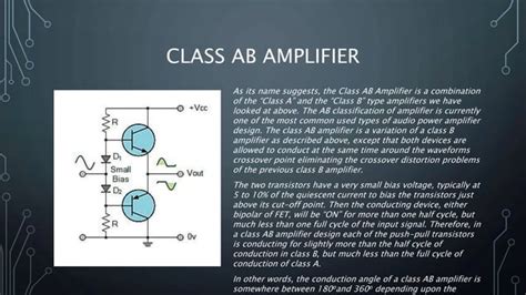 Classes Of Amplifiers Pptx