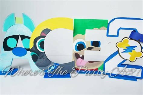 Puppy Dog Pals Inspired Letterspuppy Dog Pals Partypuppyphoto Prop