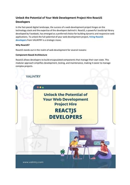 Unlock The Potential Of Your Web Development Project Hire Reactjs