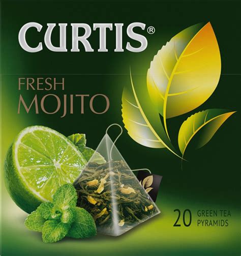 Tea Curtis "Fresh Mojito", green flavored, 20 pyramids