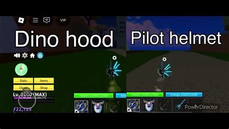 Blox Fruits Dino Hood Vs Pilot Helmet Youtube