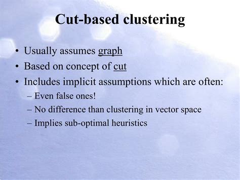 Ppt Cut Based Clustering Algorithms Powerpoint Presentation Free