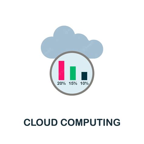 premium vector cloud computing icon flat sign element from data