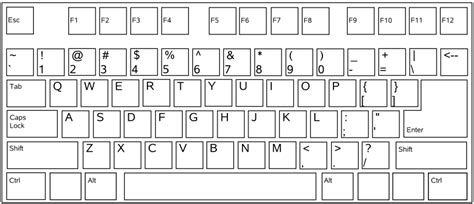 Printable Us Keyboard With Numbers