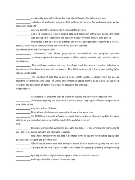 Database Management Reviewer Prelims Pdf Databases Computer Program