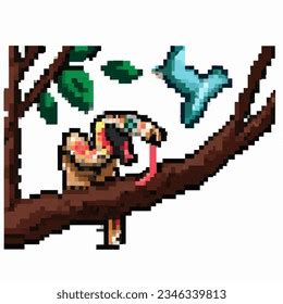 Pixel Art Vectorstyle Image Large Python AI Generated Image Shutterstock