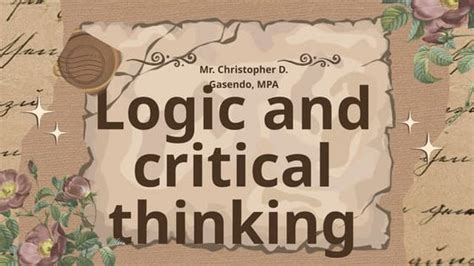 Logic Three Mental Operations Ppt Science