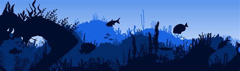 산호초의 배경에 물고기와 조류 수중 바다 장면 깊은 푸른 물 산호초 와 수중 식물 아름다운 수중 장면 암초가있는 벡터 바다 풍경 0명에 대한 스톡 벡터 아트 및 기타 이미지