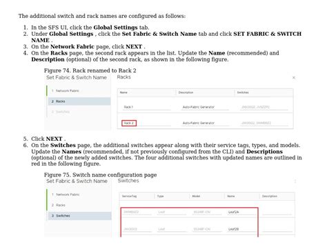 Configure Additional Rack And Switch Names Dell Networking Smartfabric Services Deployment