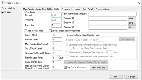In House Stock Control And Website Stock Control Options When Using One