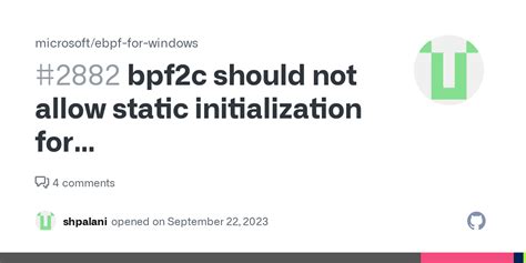 Bpf C Should Not Allow Static Initialization For BPF MAP TYPE HASH OF MAPS Map Value Except For