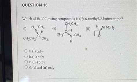 Solved Which Of The Following Compounds Is