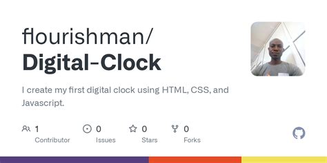 GitHub Flourishman Digital Clock I Create My First Digital Clock Using HTML CSS And Javascript