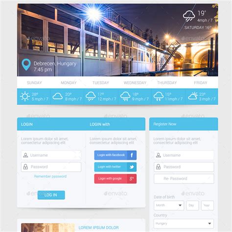 Flat UI Web Elements Web Elements GraphicRiver