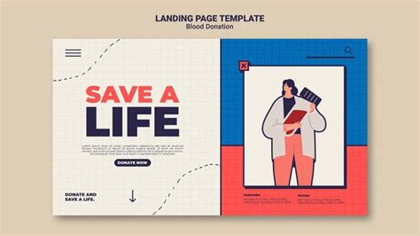 헌혈 방문 페이지 템플릿 디자인 무료 Psd 파일