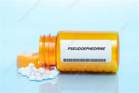 Pseudoephedrine Pill Bottle Conceptual Image Stock Image F036 8237 Science Photo Library