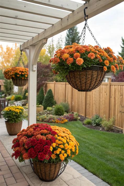 Stunning Mum Arrangements For Fall Planters Light And Layer
