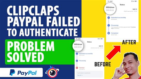 Clipclaps Paypal Failed Authenticate Problem Solved Youtube