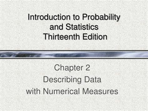PPT Introduction To Probability And Statistics Thirteenth Edition PowerPoint Presentation ID
