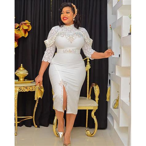 White Cocktail Dress Plus Size