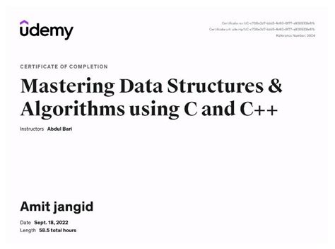 Amit Jangid On Linkedin Datastructuresandalgorithms Udemy Abdulbari