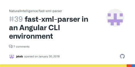 fast xml parser in an angular cli environment · issue 39
