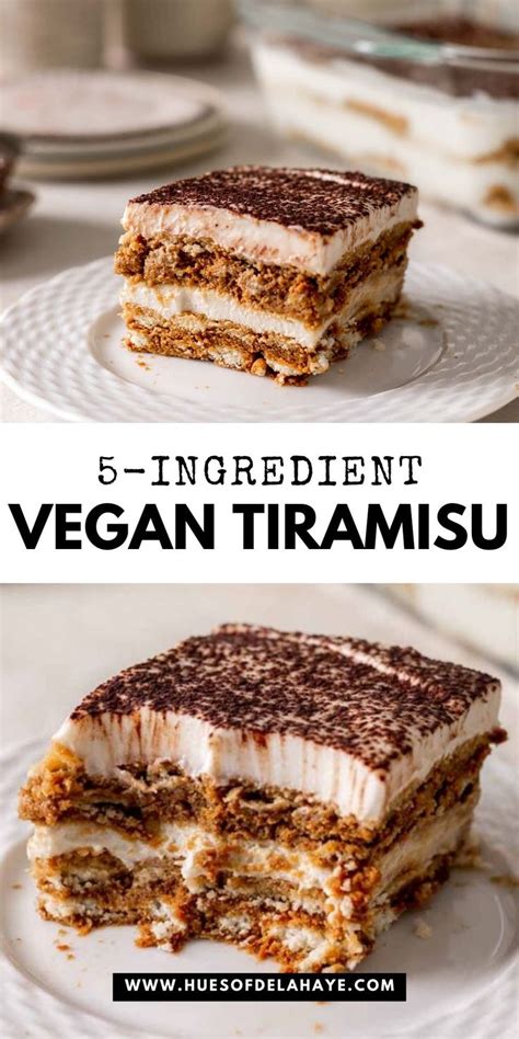 5 Ingredient Vegan Tiramisu Easy Vegan Dessert Vegan Desserts Vegan