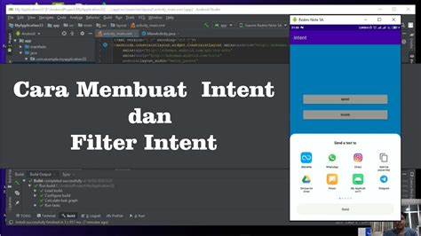 Tutorial Membuat Intent dan Filter Intent di Android Studio - YouTube