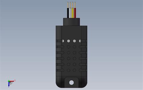 温湿度传感器 Solidworks 2015 模型图纸下载 懒石网